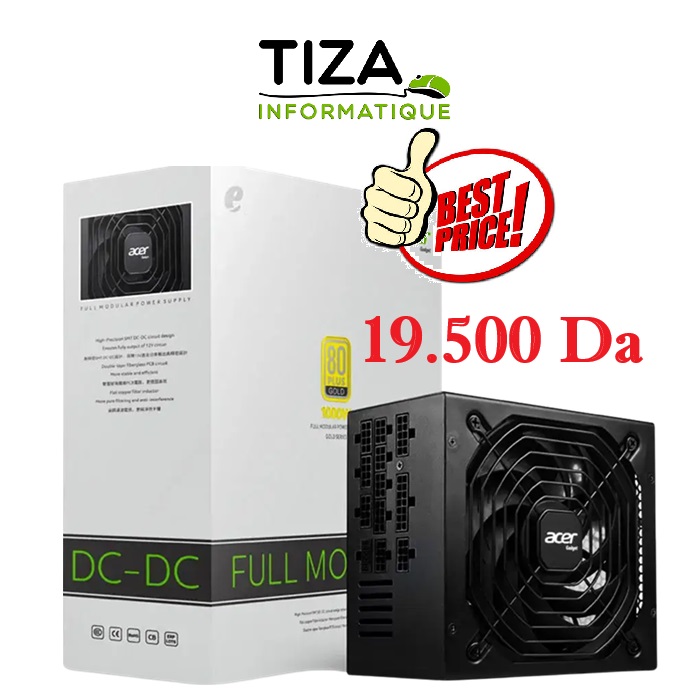 Acer AC1000 1000W 80 Plus Gold - TIZA Informatique